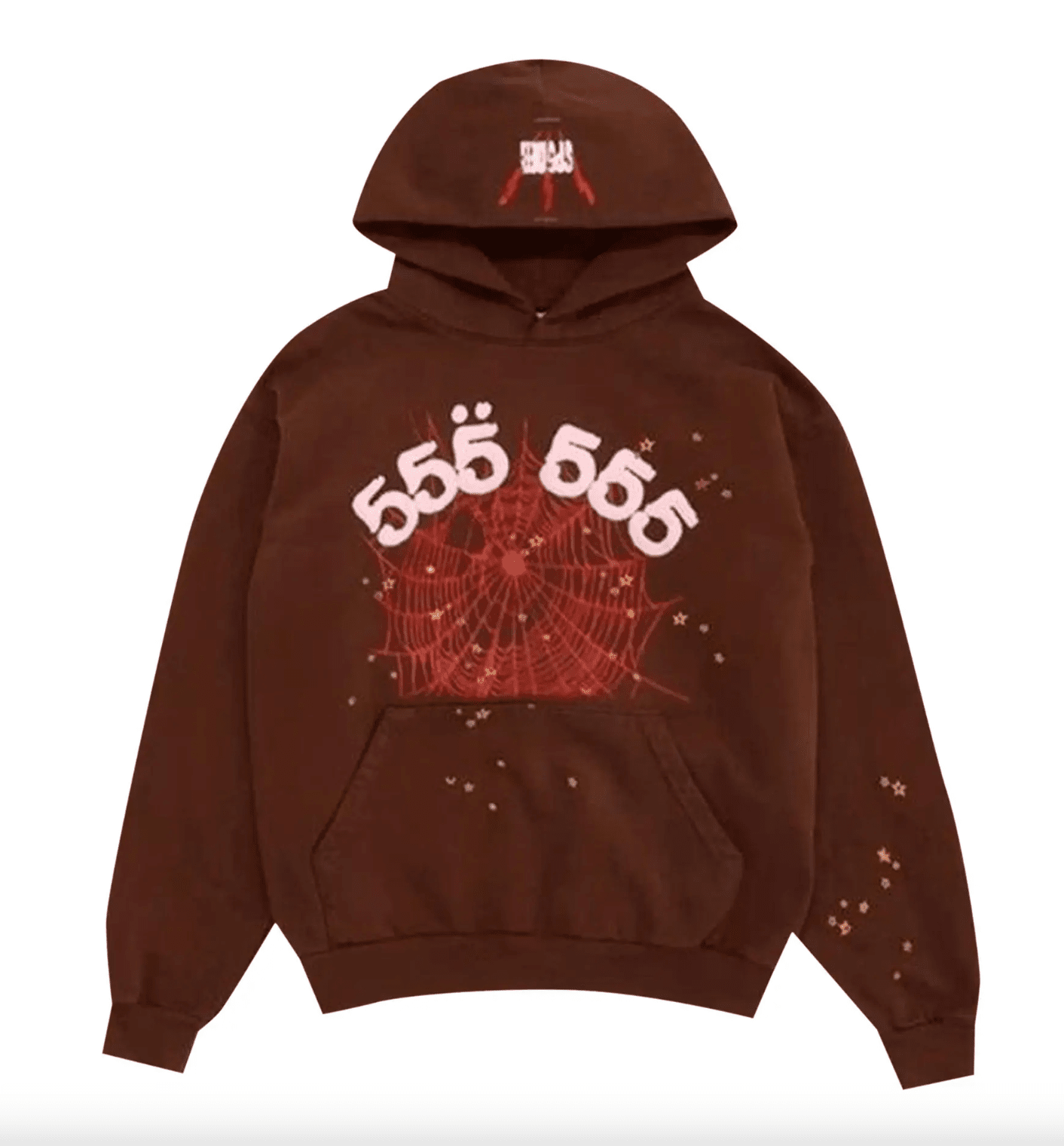 Sp5der Worldwide 555 Angel Hoodie Brown – NWAHYPE