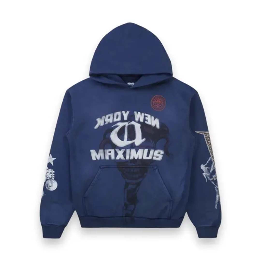 Travis Scott NYC Metlife Utopia Blue Washed Hoodie | 100% Authentic ...